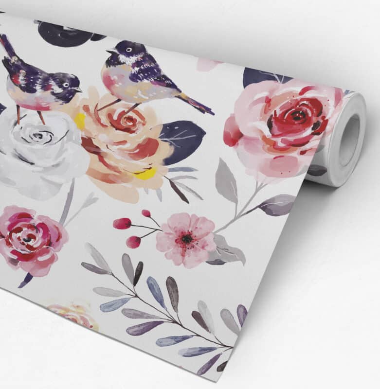 Vintage Floral Nursery Wallpaper | Moonwallstickers.com Vintage Floral Nursery Wallpaper | Moonwallstickers.com